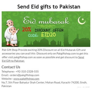 Send Eid gifts to Pakistan | PDF
