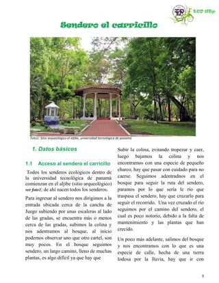 Sendero el Carricillo Universidad Tecnologica De Panamá | PDF