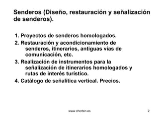 Señalización y restauración de senderos | PPT