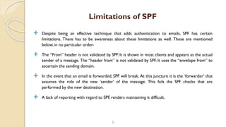 Sender Policy Framework (SPF): An Email Authentication Technique | PPTX