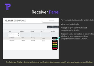 How to create & receive delivery challan | PDF