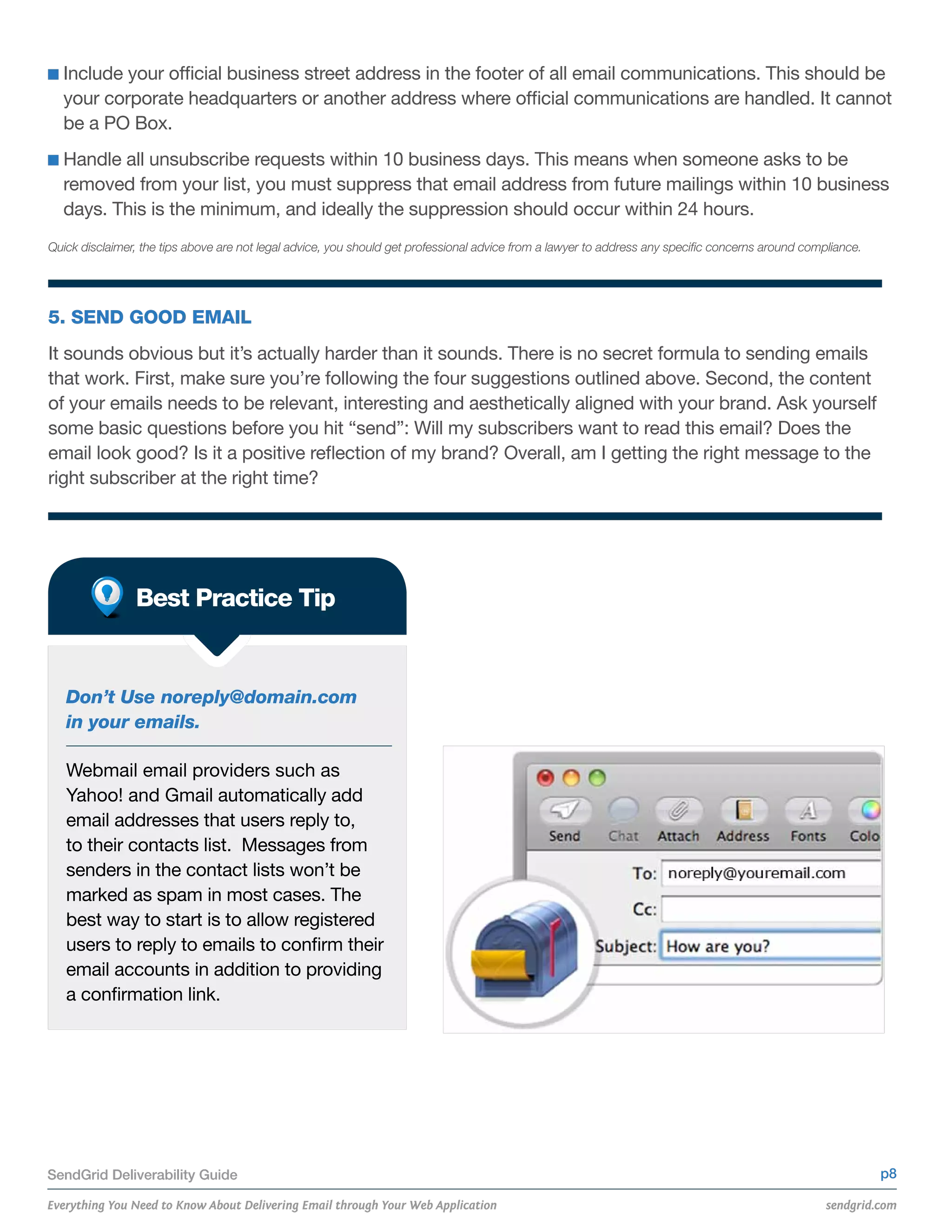 Sendgrid Deliverability Guide | PDF