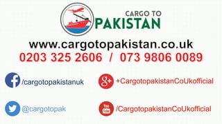 Sending Cheap Cargo to Pakistan | PDF