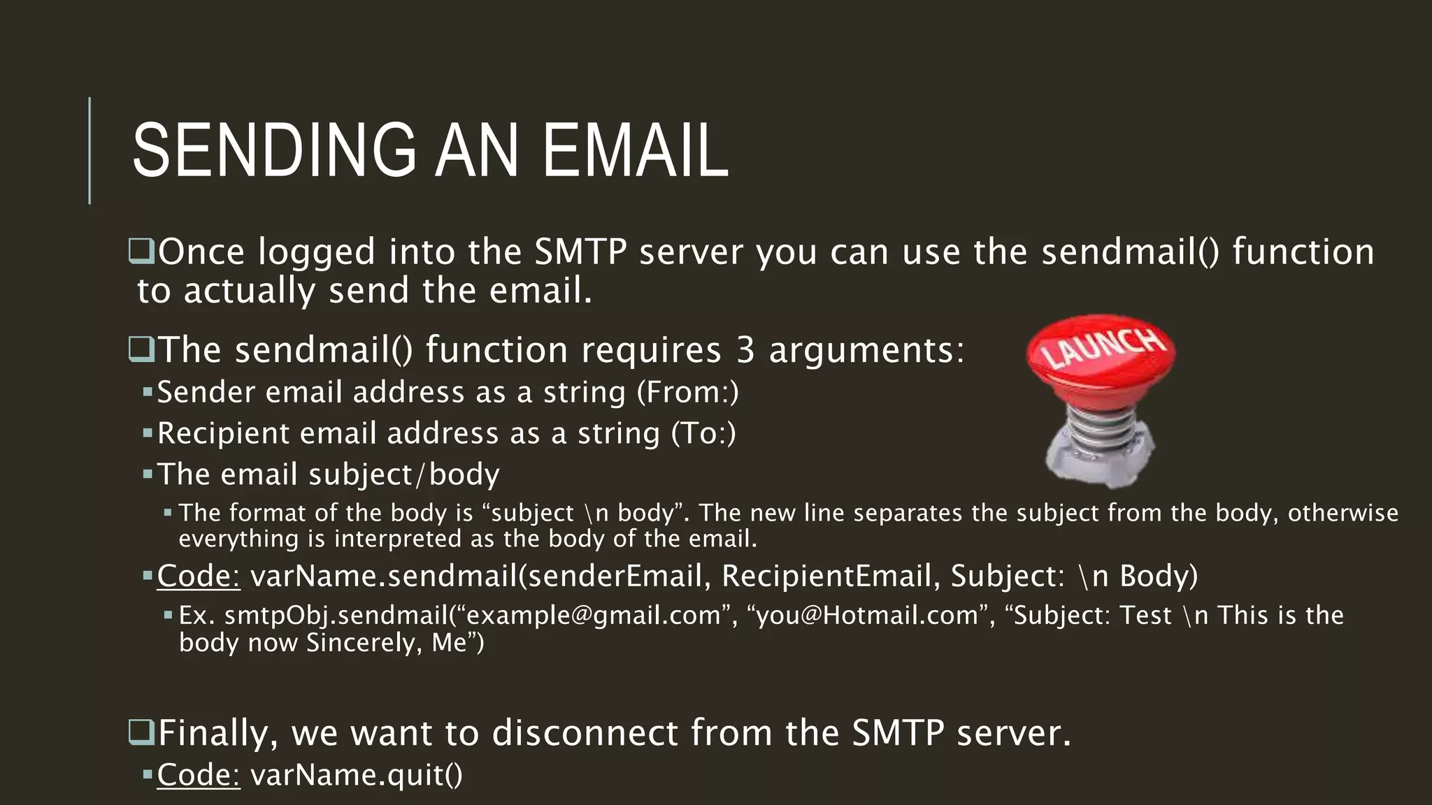 Sending Email | PPTX