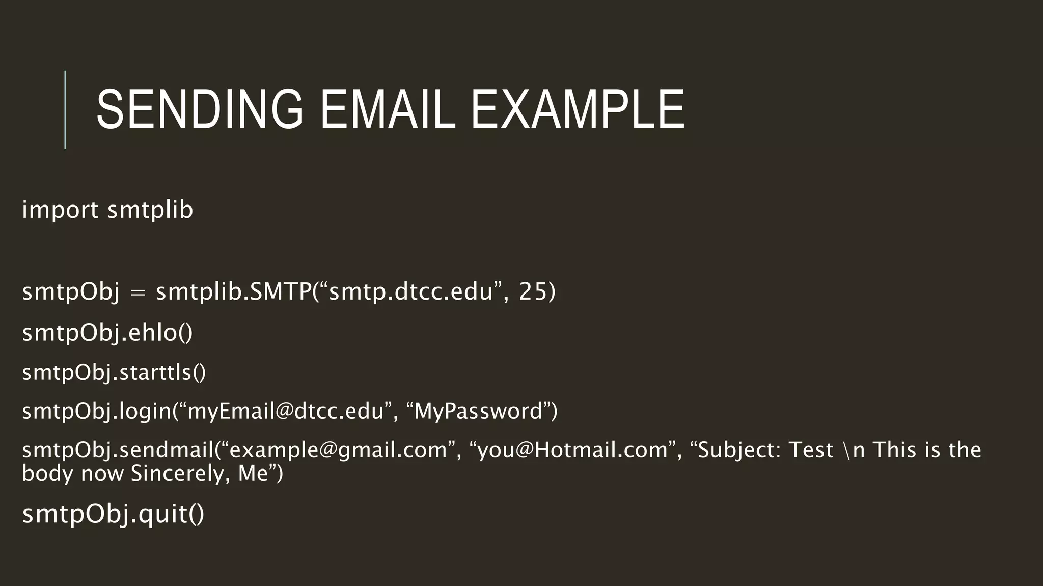 Sending Email | PPTX