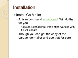Sending email with send grid and laravel | PPT