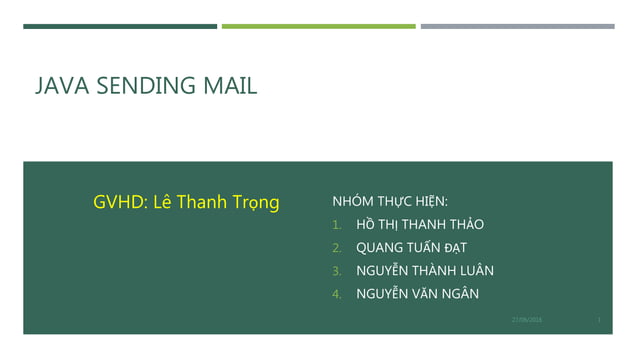 Java Sending mail | PPT