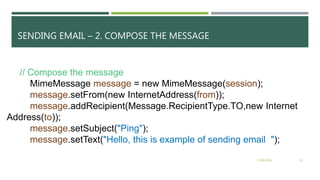 Java Sending mail | PPTX