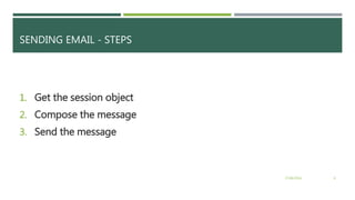 Java Sending mail | PPTX | Email | Internet