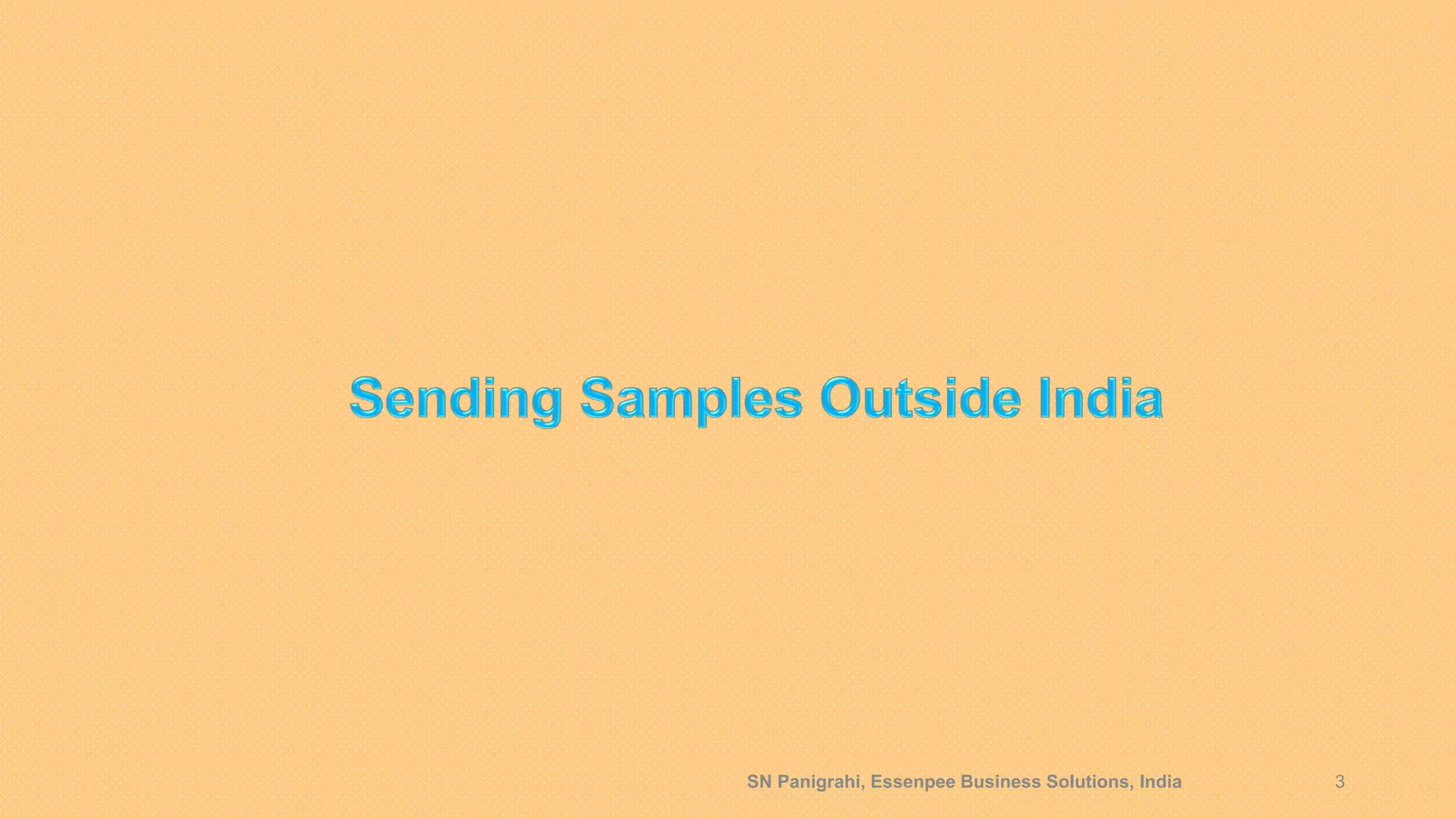 Sending Samples for Export Promotion - By SN Panigrahi | PPT | Free ...