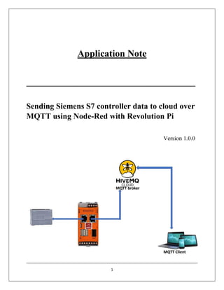 Sending Siemens S7 Controller Data to Cloud Over MQTT Using Node Red With Revolution Pi | PDF
