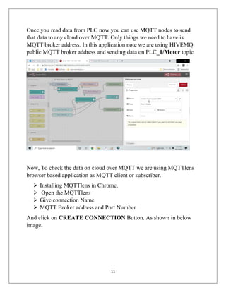 Sending Siemens S7 Controller Data to Cloud Over MQTT Using Node Red With Revolution Pi | PDF