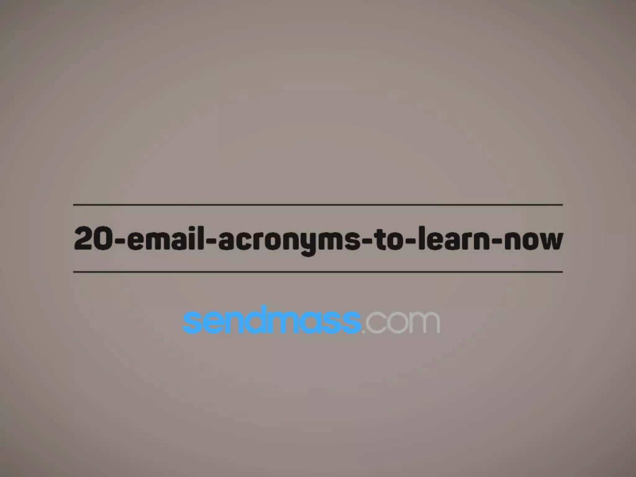 20 Acronyms in Email you need to know | PDF