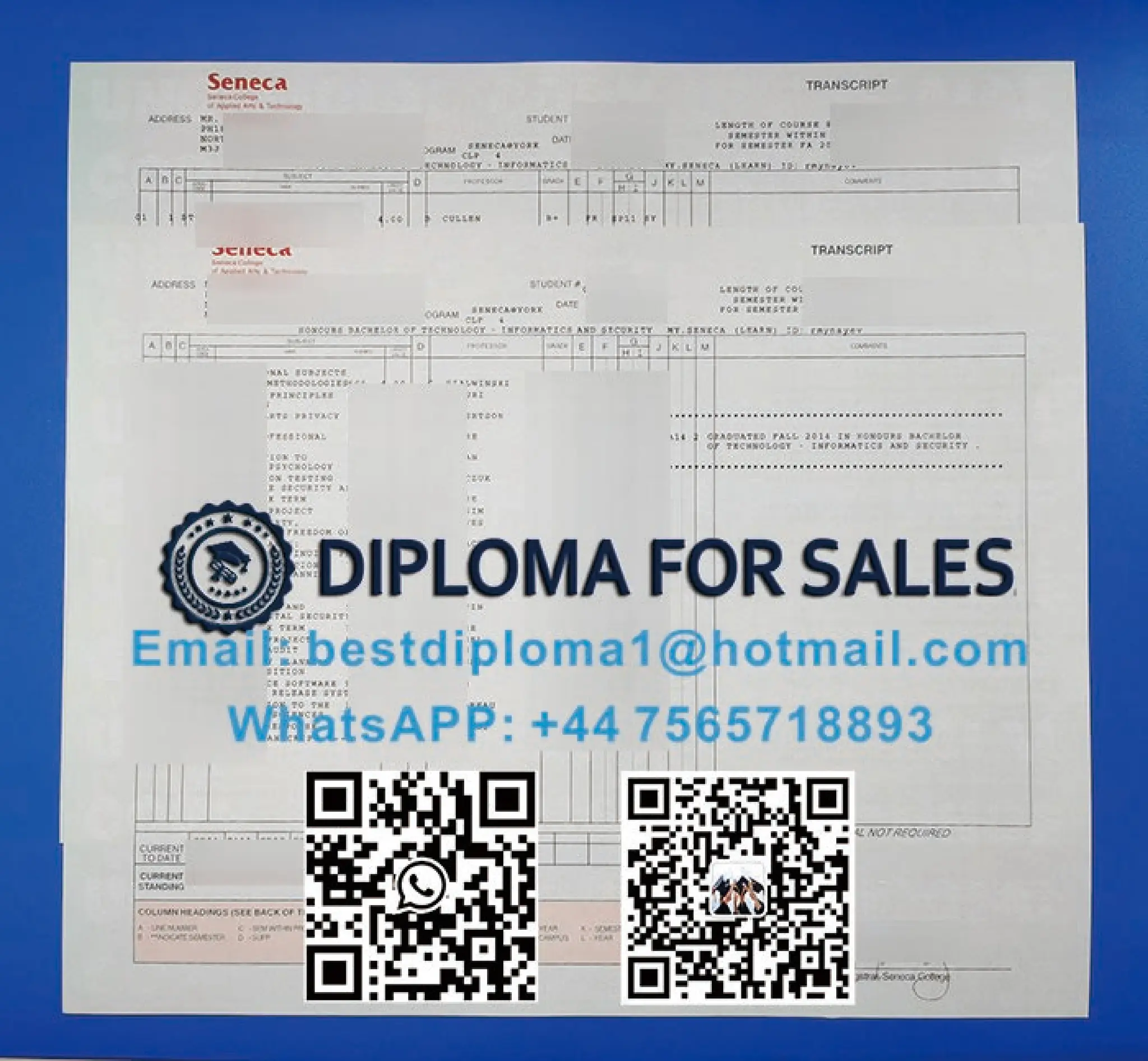 How to Buy Seneca College transcript, Seneca College of Applied Arts ...