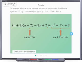 Seneca learning - Mathematics examples | PPT