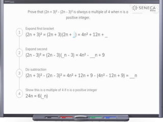 Seneca learning - Mathematics examples | PPT