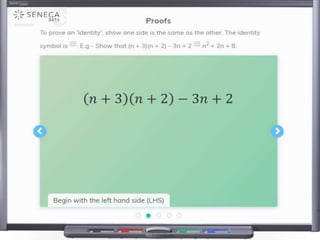 Seneca learning - Mathematics examples