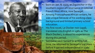 Senegal Literature | PPTX