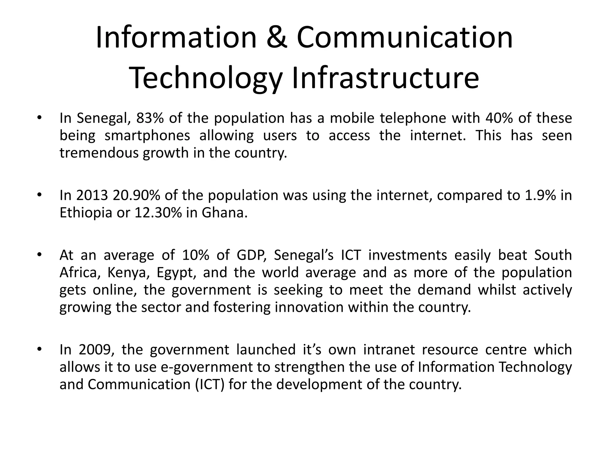 Senegal Country Infrastructure | PPTX