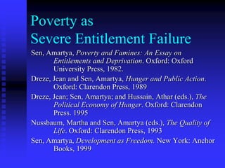 Sen entitlements | PPTX | Government Support and Welfare | Financial ...