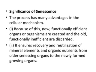 Senescence and aging plaphlec | PPT