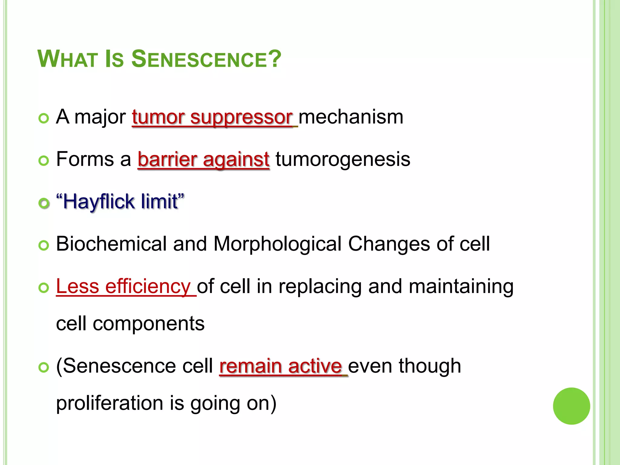 Senescence and immortalization | PPT