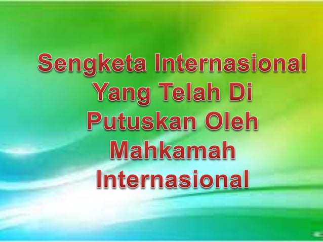 PKn Kelas XI "Sengketa internasional" | PPTX