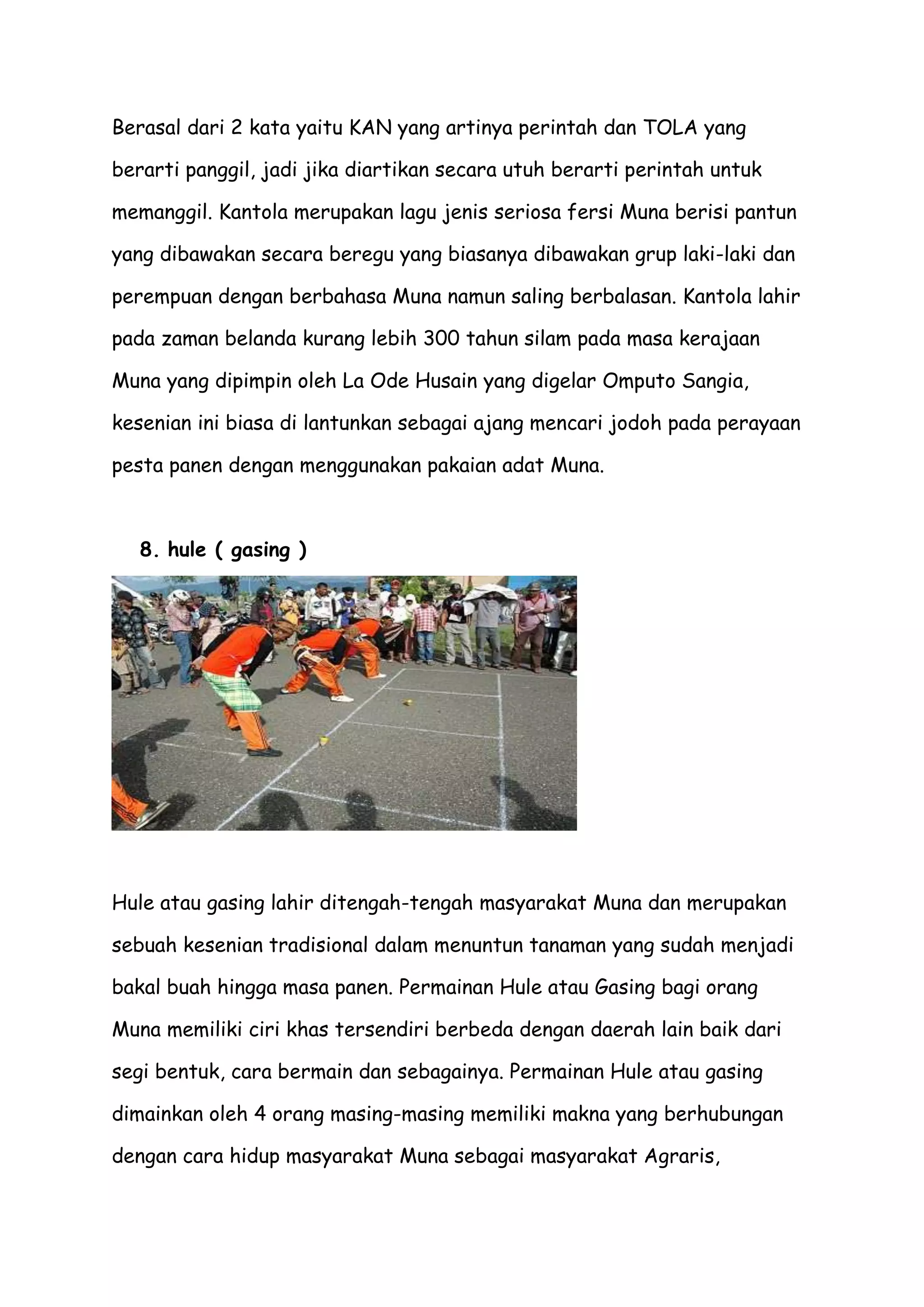 Seni budaya kabupaten muna | DOCX