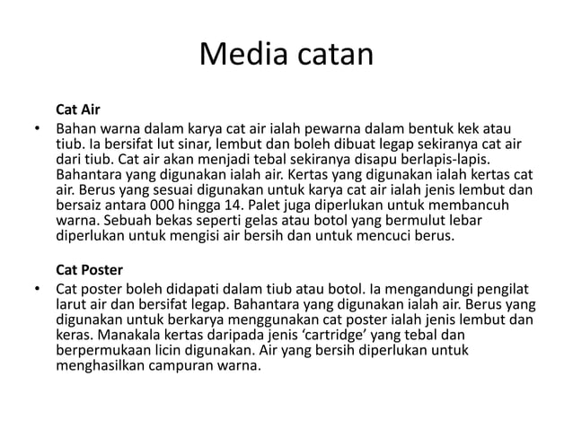 Seni catan | PPTX