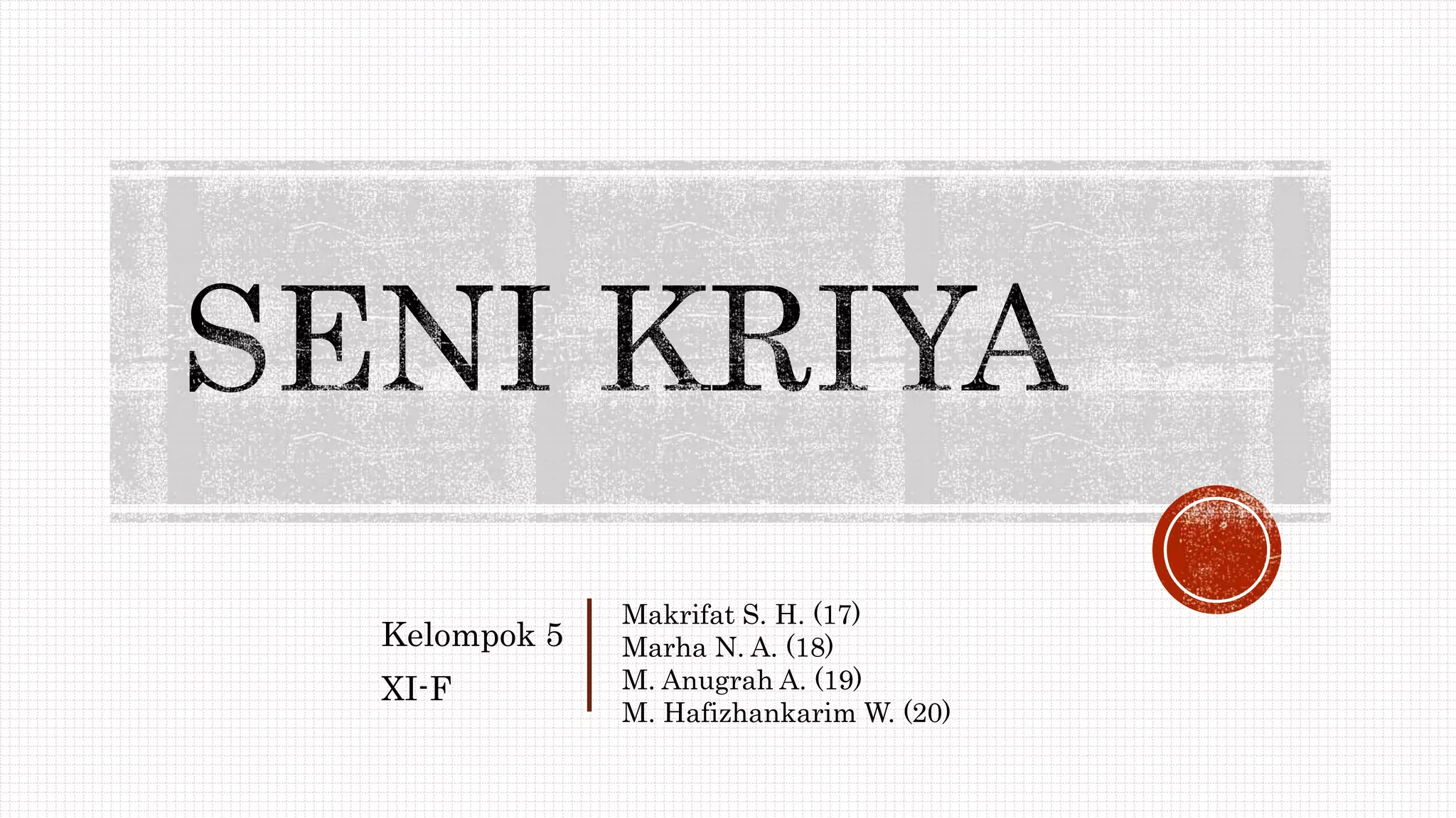 Seni Kriya - Patung Mbis | PPT