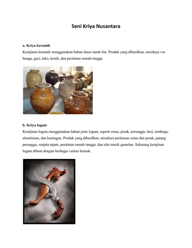 Seni kriya nusantara | PDF
