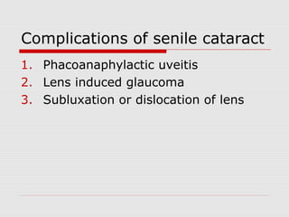 Senile Cataract | PPT