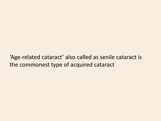 Senile cataract quick revision ( ophthalmology ) | PPTX