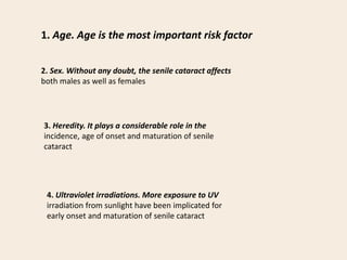 Senile cataract quick revision ( ophthalmology ) | PPTX