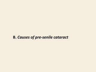 Senile cataract quick revision ( ophthalmology ) | PPTX