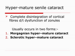Senile Cataract Types of Cataract Lens.pptx