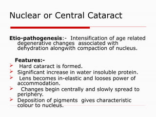 Senile Cataract Types of Cataract Lens.pptx