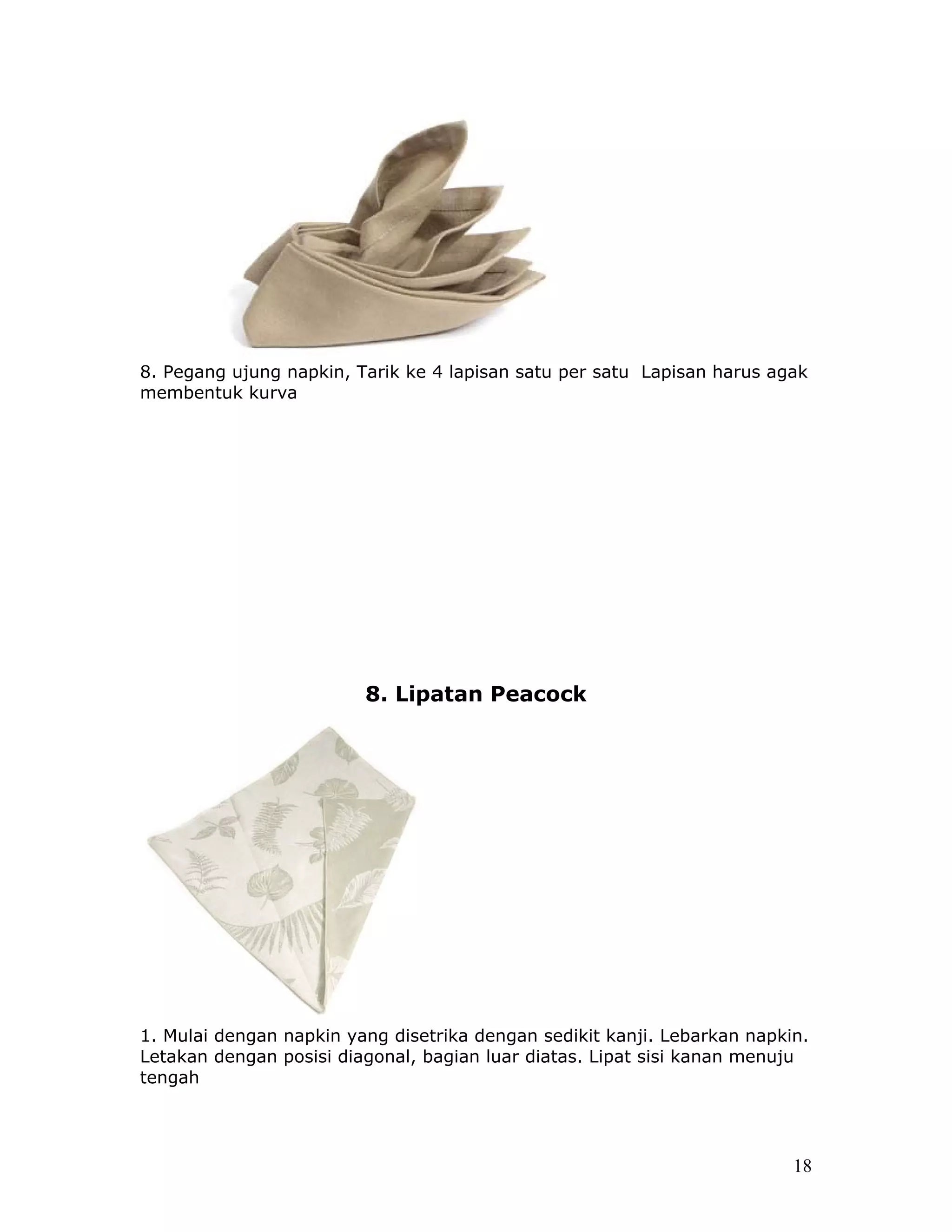 Seni lipatan napkin | PDF