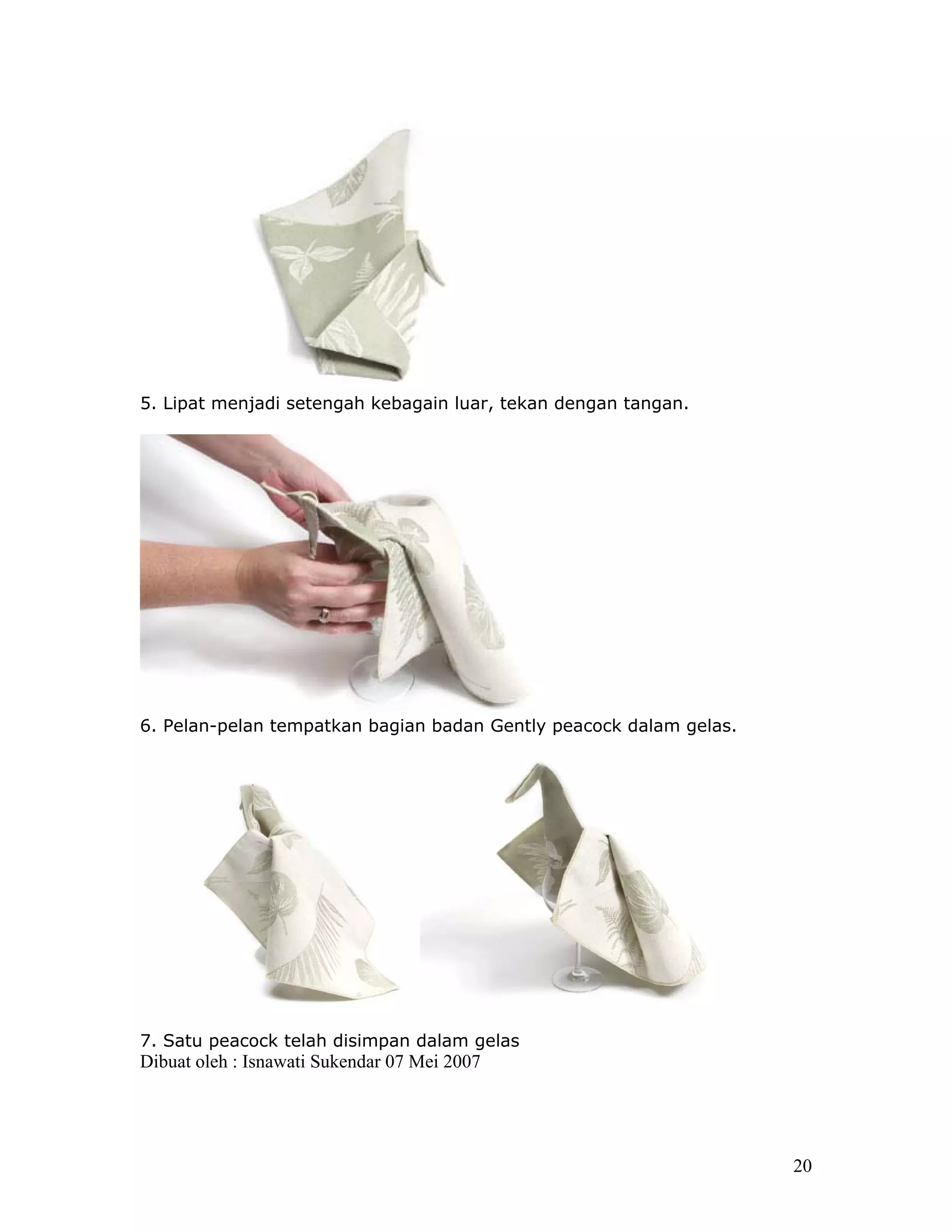 Seni lipatan napkin | PDF