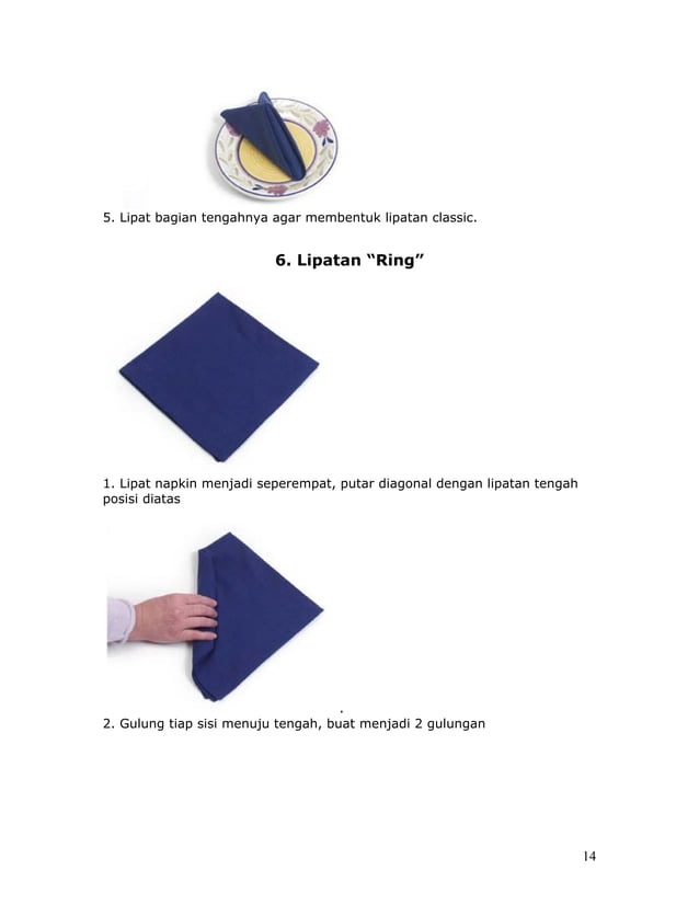 Seni lipatan napkin | PDF