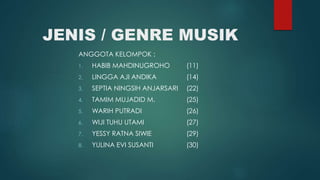Jenis / Genre Musik | PPTX
