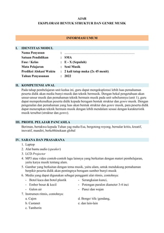Seni Musik Unit 2 - Eksplorasi Bentuk Struktur dan Genre Musik.docx