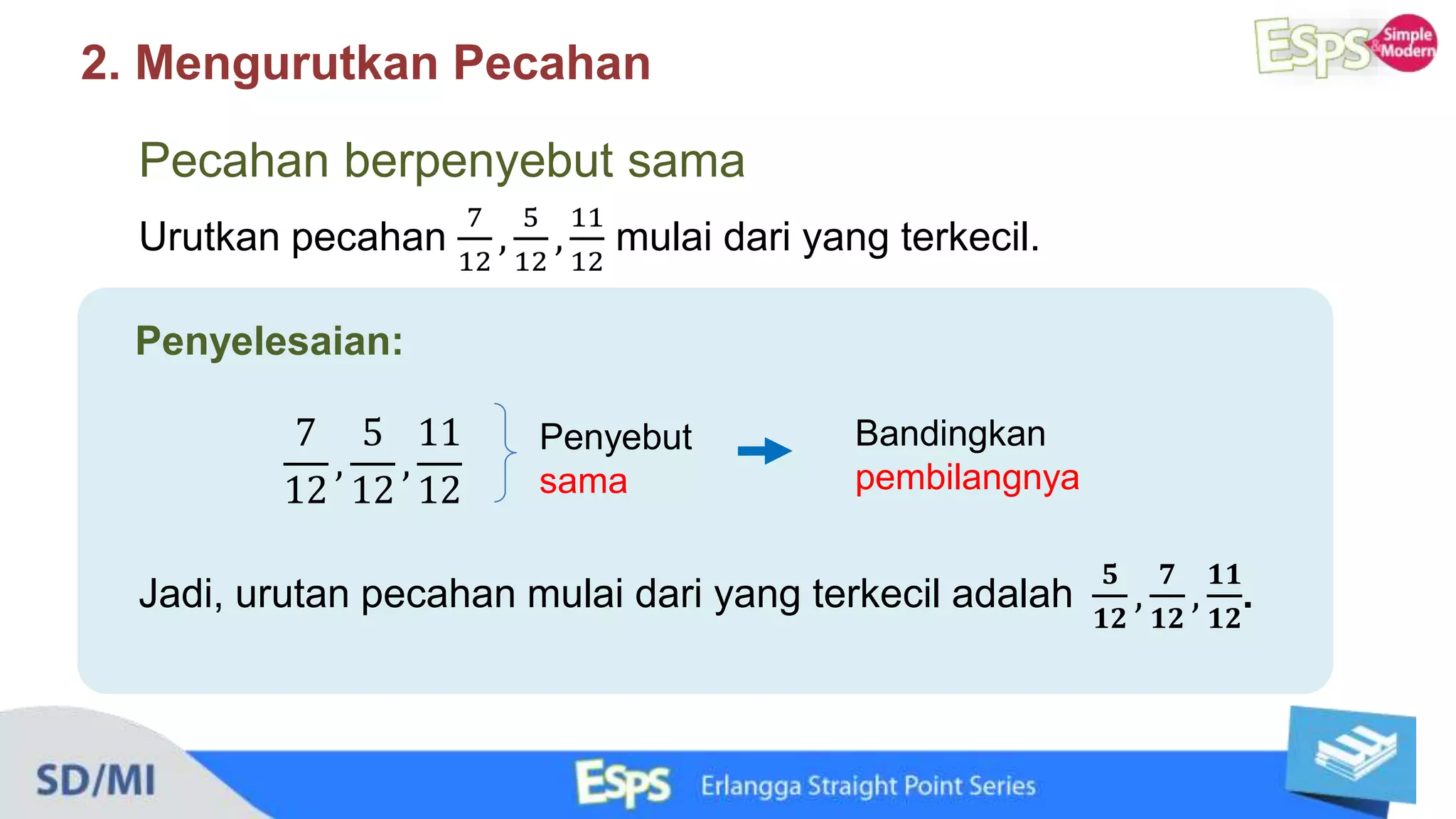 Senin matematika pecahan | PPTX