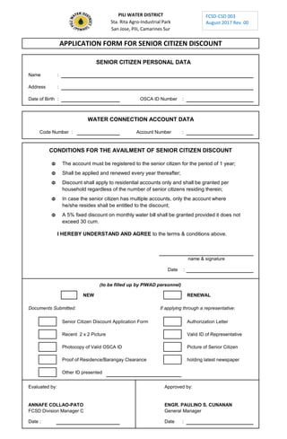 Senior citizens-discount | PDF | Water Services | Home Utilities