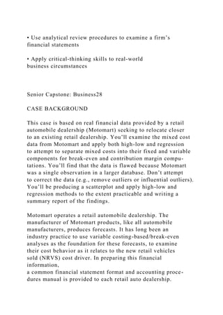 Senior Capstone Business 27Case 2 MotomartINTRODUCTI.docx