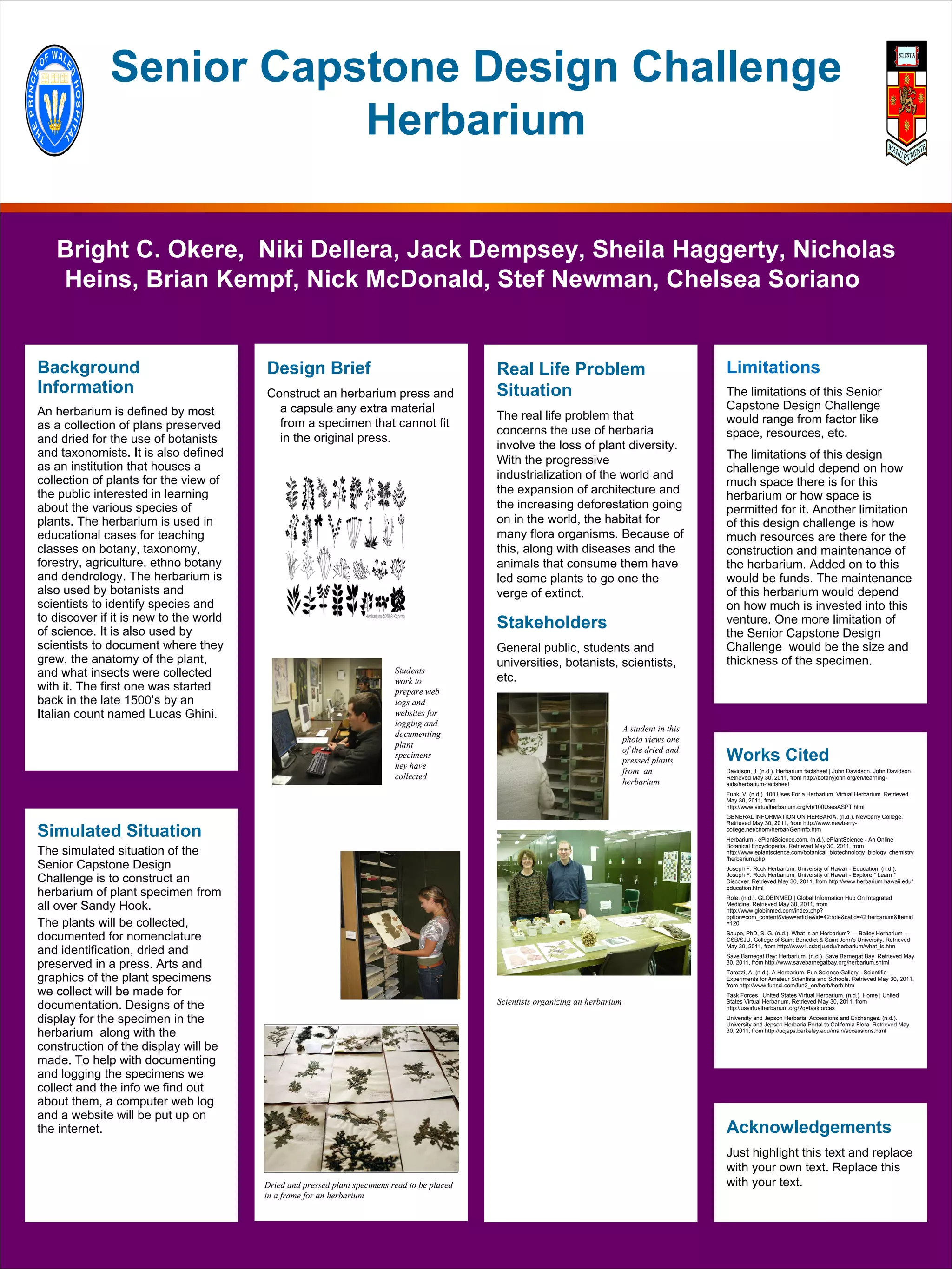 Senior Capstone Design Challenge - Herbaria | PPT