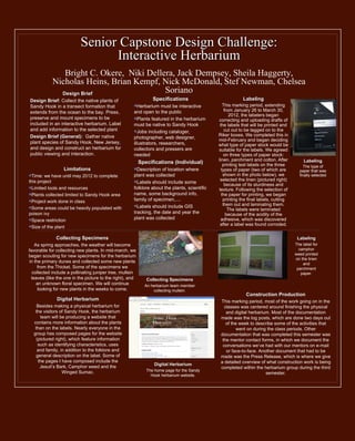 Senior Capstone Design Challenge - Interactive Herbarium Progress ...