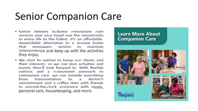 Senior Helpers in-home companion care services | PPT