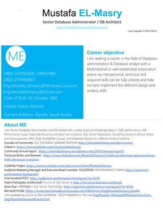 Senior database administrator | DOCX