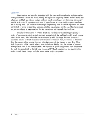 TVS: Improving Supercharger Volumetric Efficiency | DOCX